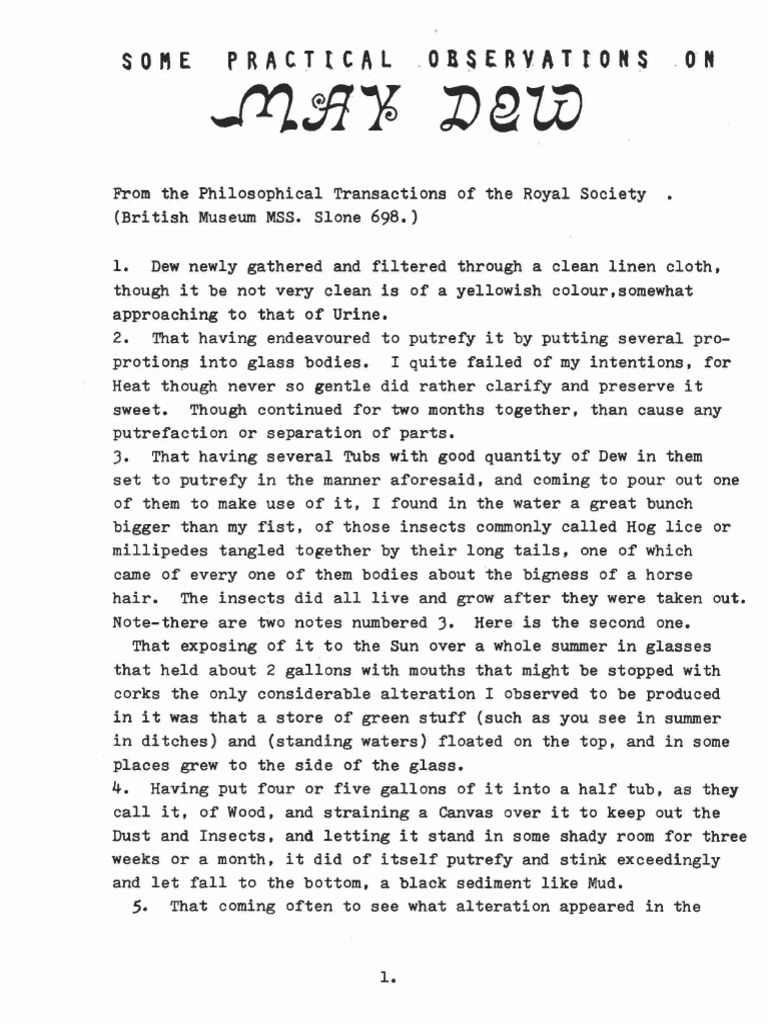 MAY DEW Original | PDF | Nature