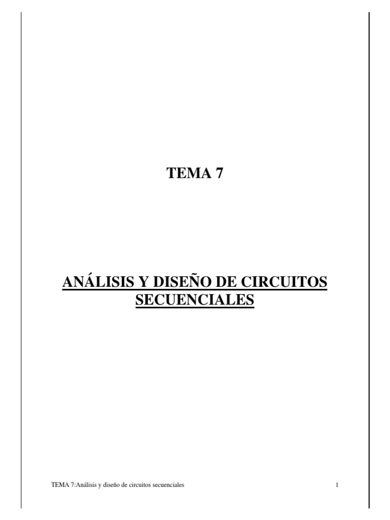 Análisis y Diseño de Circuitos Secuenciales | PDF | Puerta lógica | Diseño electronico