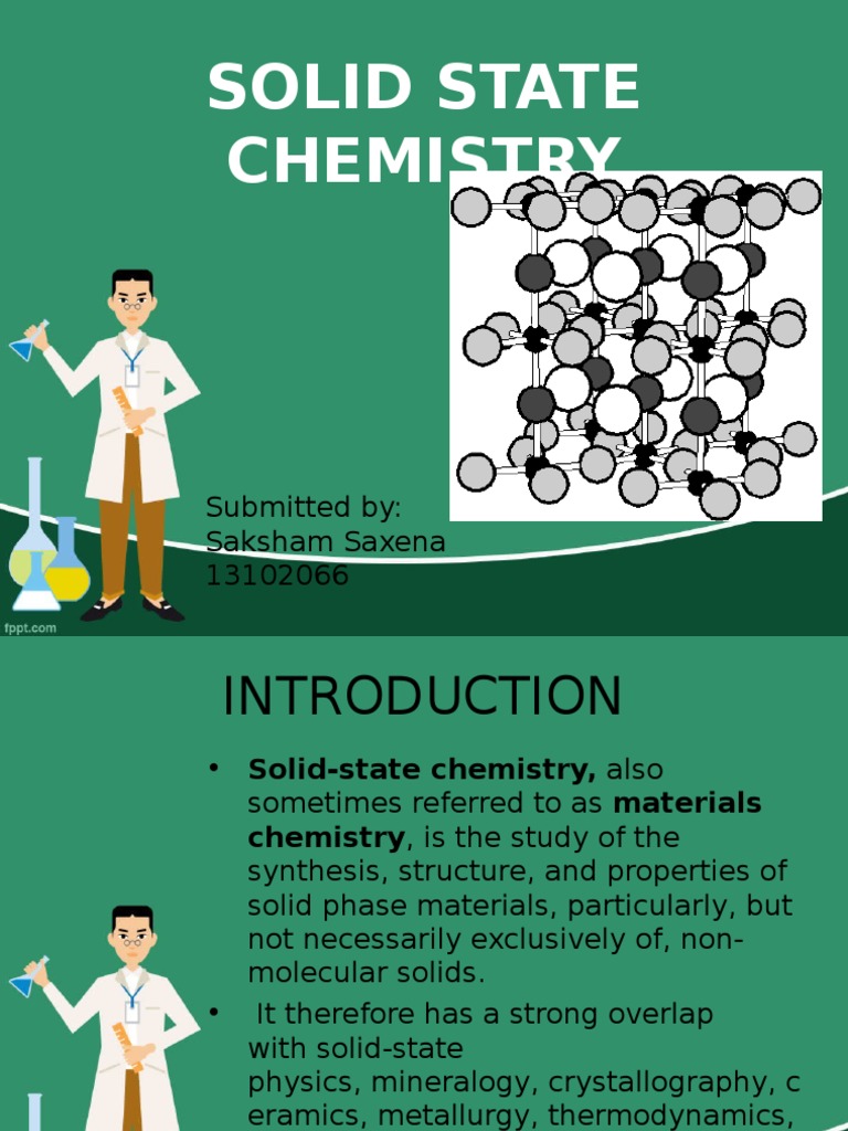 Introduction to Solid State Chemistry | PDF | Solid State Chemistry ...