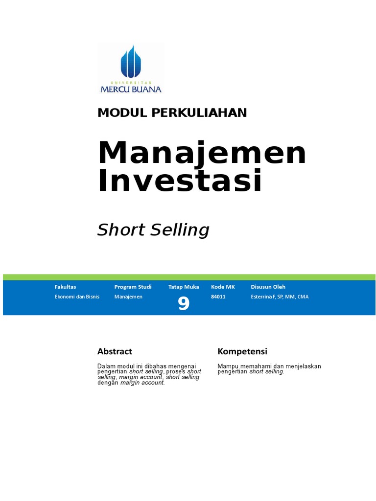 Short Selling | PDF