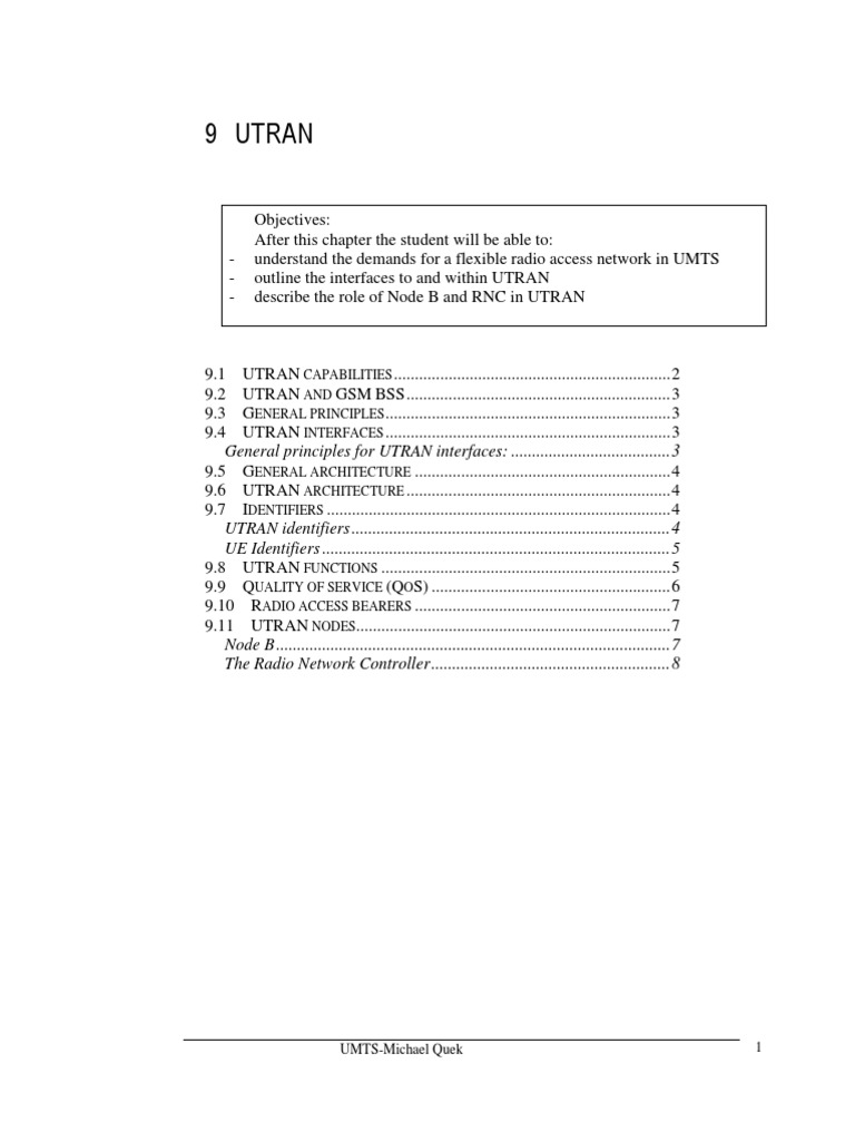 Umts 09 Utran | PDF