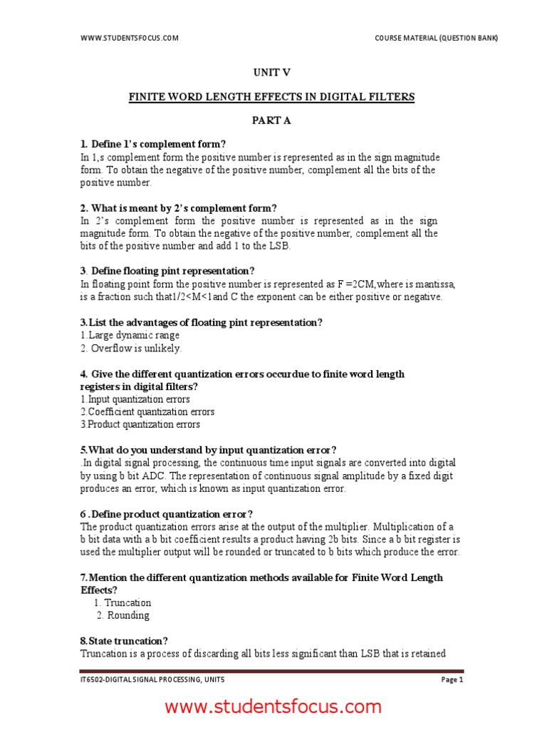 1.input Quantization Errors 2.coefficient Quantization Errors 3.product Quantization Errors ...