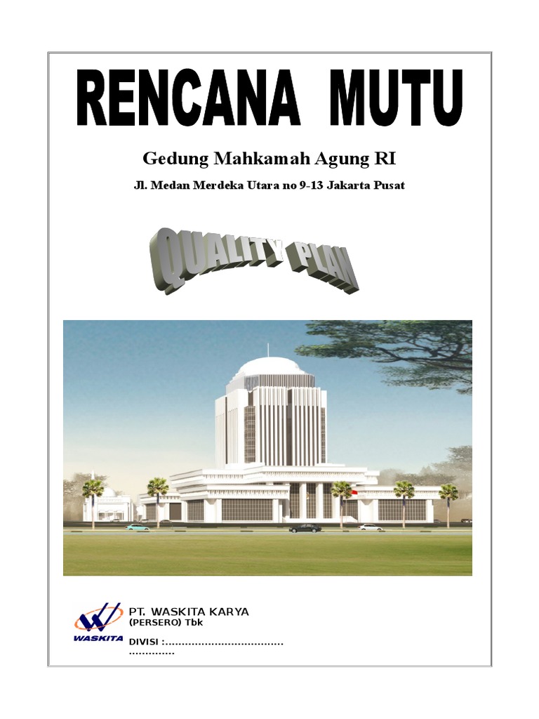Format Rencana Mutu Proyek | PDF