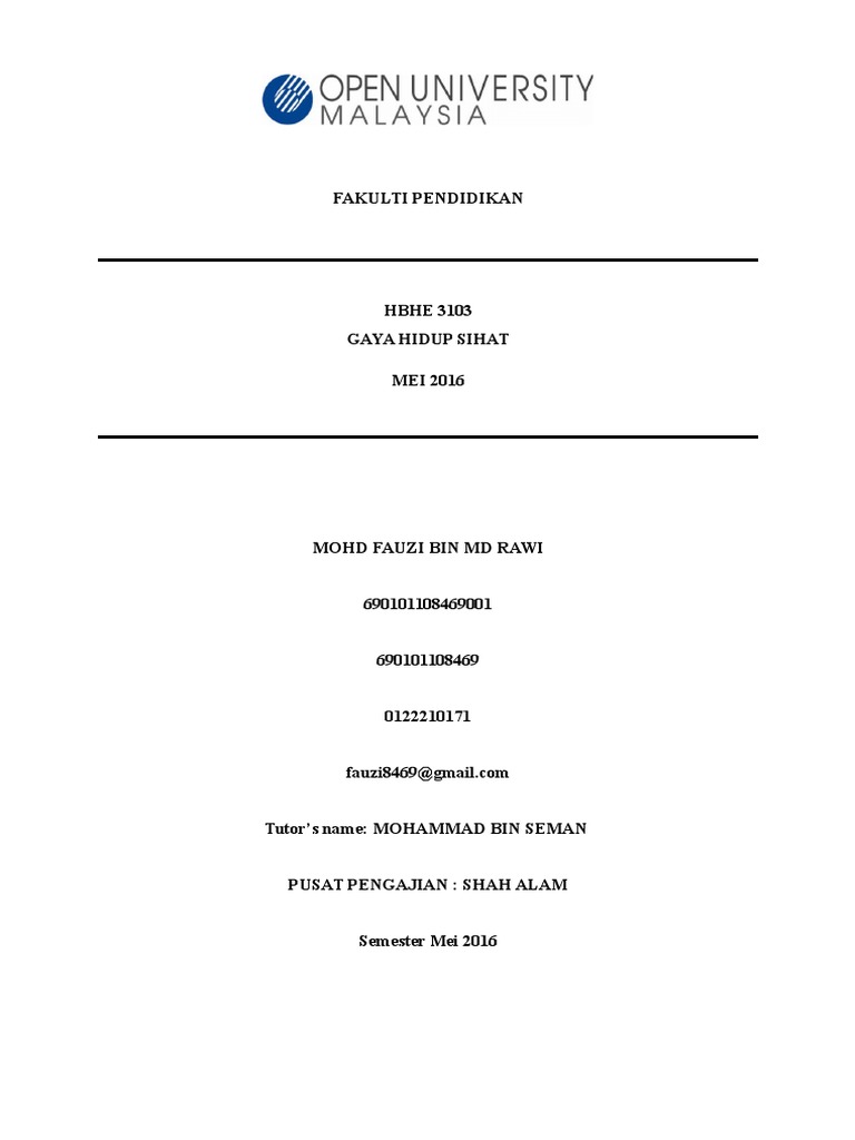 Tugasan Hbhe 3103 | PDF