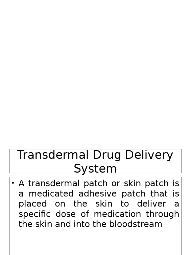 Transdermal Drug Delivery | Topical Medication | Polymers