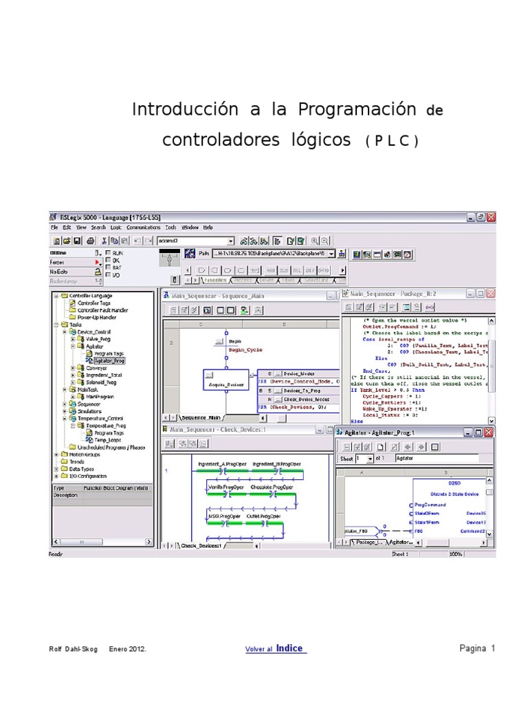 Introduccion A La Programacion de Controladores Logicos (PLC) | PDF ...
