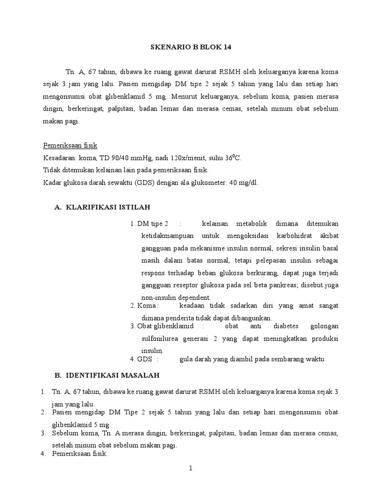Laporan Tutorial Skenario B Blok 14 | PDF