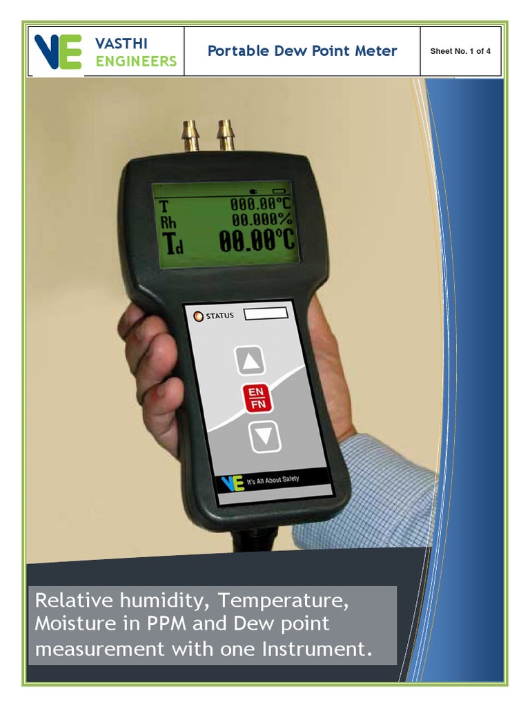 1 Portable Dew Point Meter | PDF | Gases | Atmosphere Of Earth