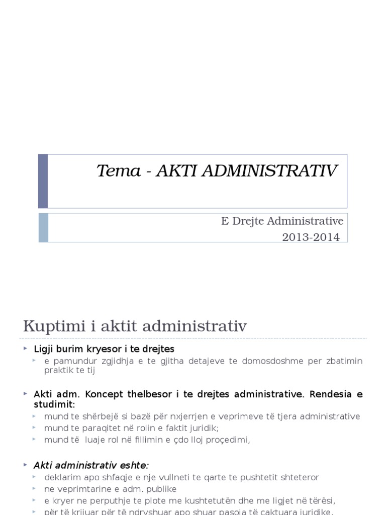 Akt I Administrativ | PDF