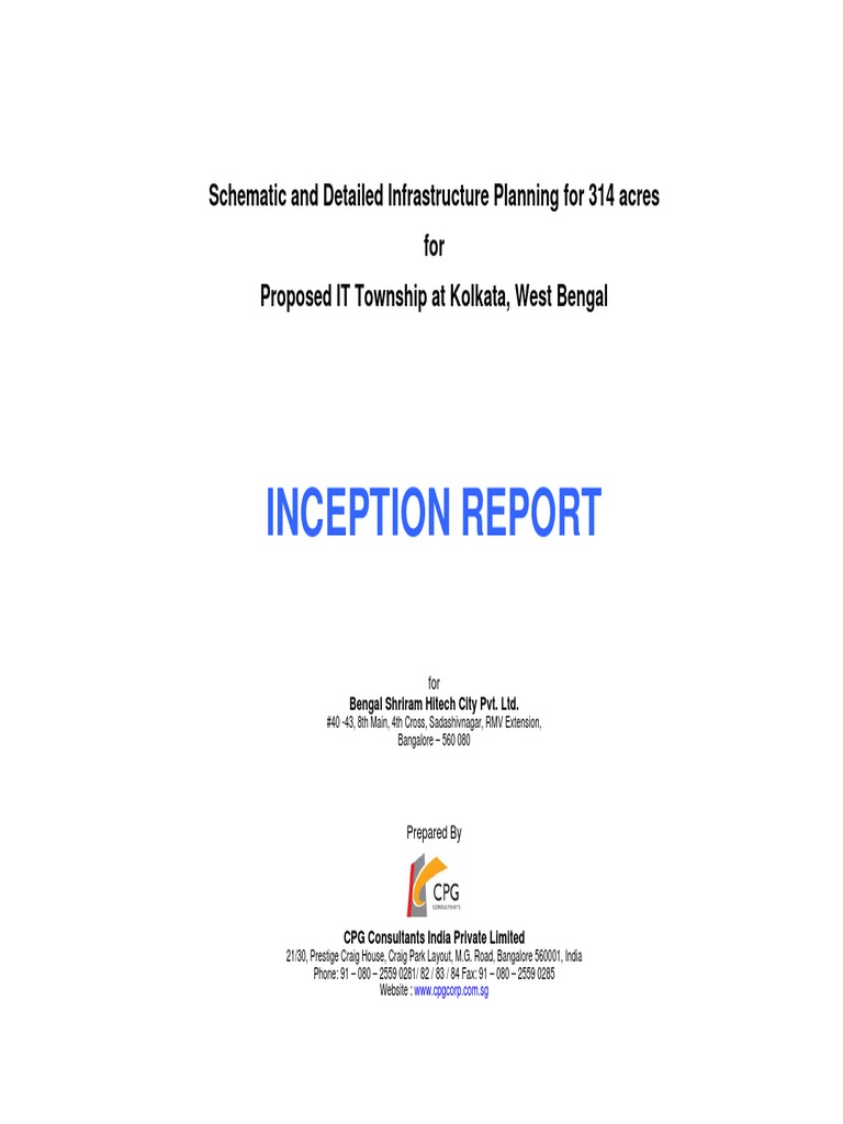 Final Inception Report | Cogeneration | Stormwater