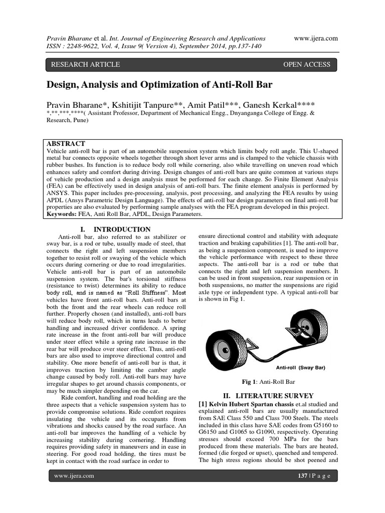 ARB Design | PDF | Suspension (Vehicle) | Mechanical Engineering