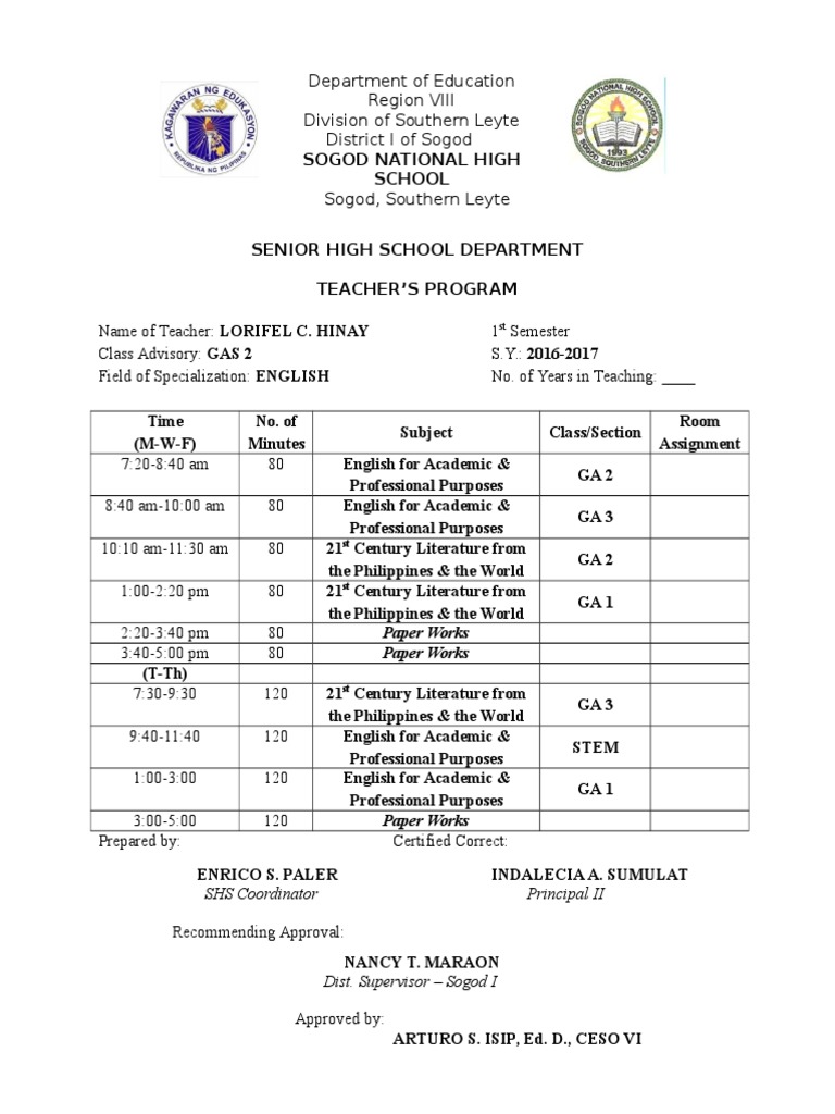 Senior High Teachers Load | Download Free PDF | Psychological Concepts ...