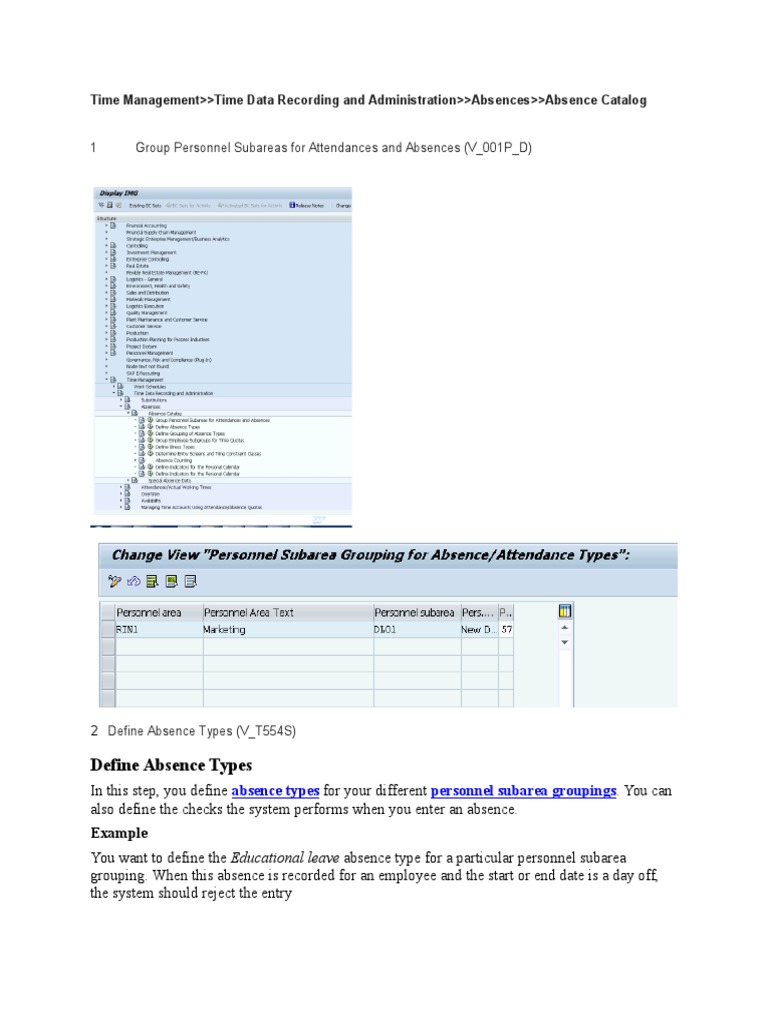 SAP HR Time Management | PDF