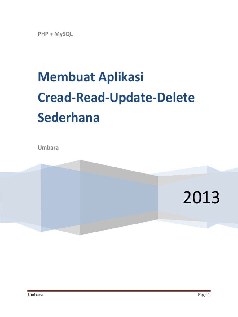 Panduan PHP MySQL CRUD Sederhana | PDF | Komputer