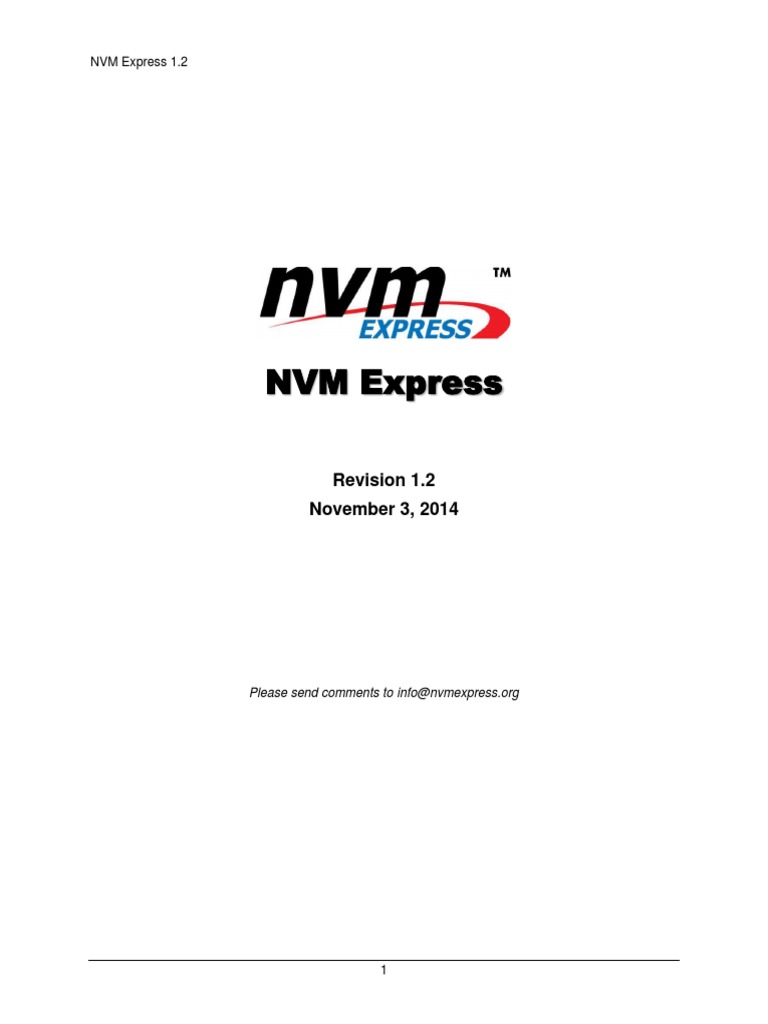 NVM Express 1.2 | PDF | Solid State Drive | Copyright