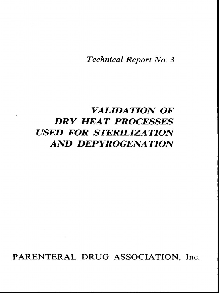 PDA Tech Report 3 Validation of Dry Heat Processes Used For ...