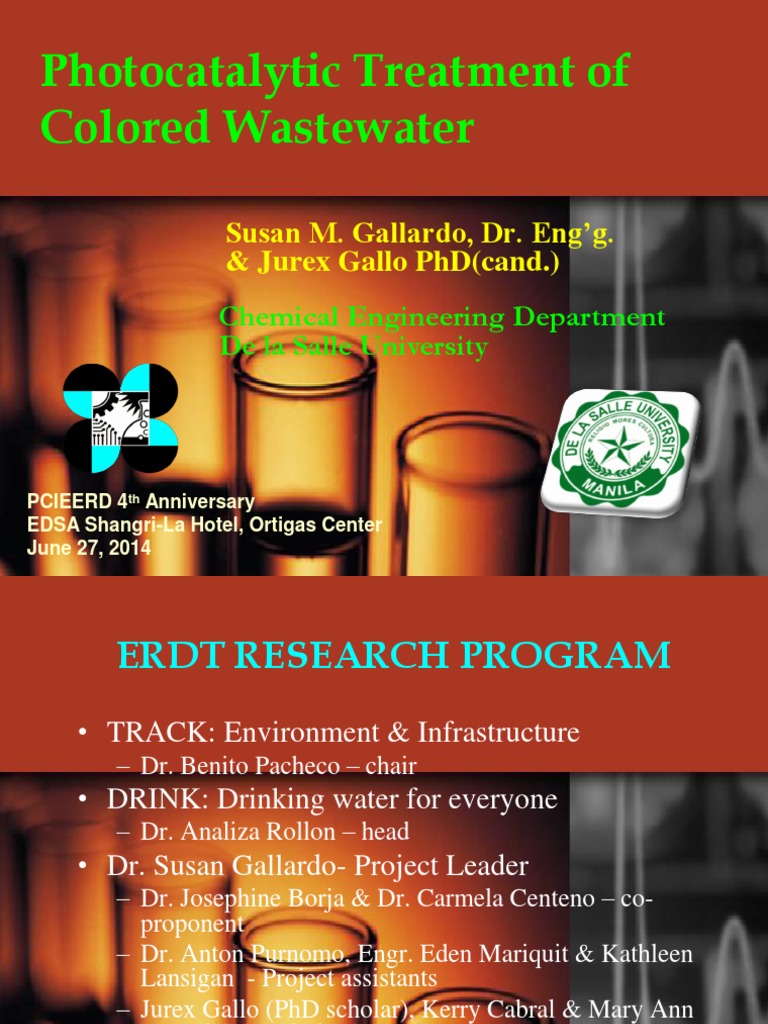 5 Photocatalytic Treatment of Colored Wastewater | PDF | Titanium ...