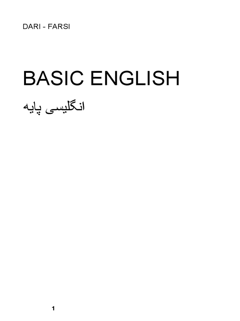 Basic English - Farsi/Dari Phrasebook: Essential Phrases for ...