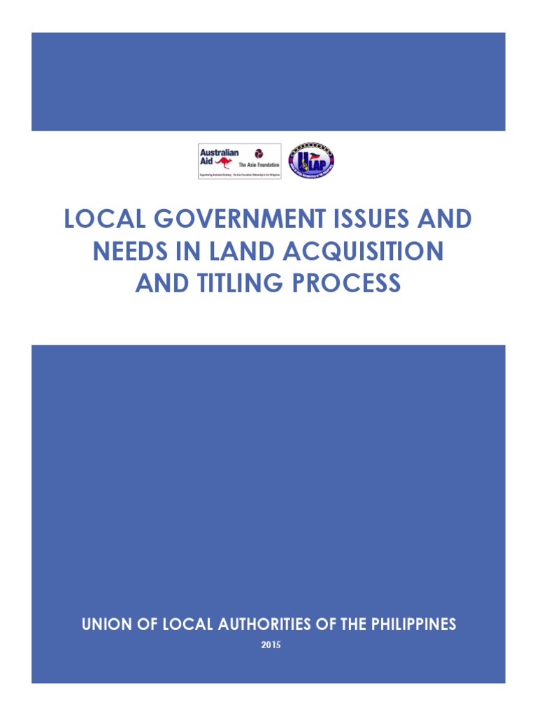 LGU Needs and Issues On Land Acq and Titling Processs | PDF | Property ...
