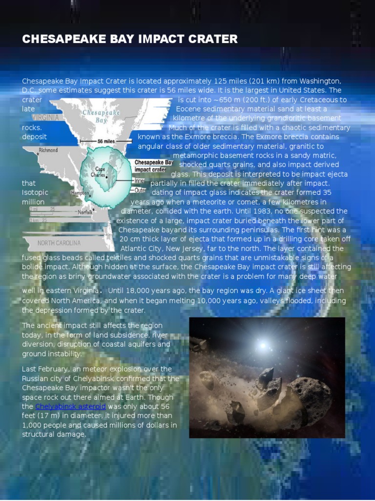 Chesapeake Bay Impact Crater | PDF