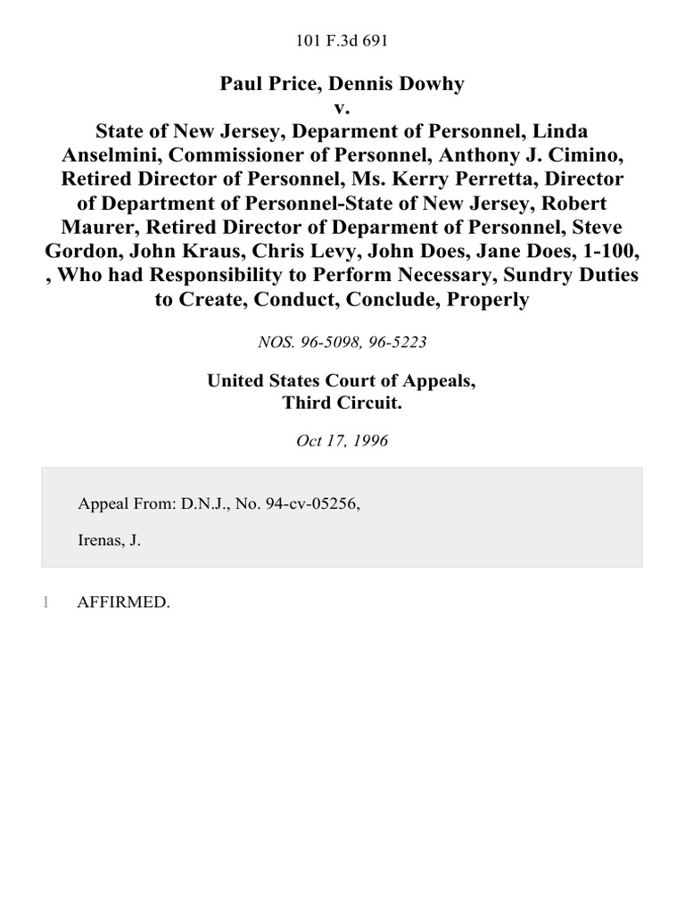 Legal Appeal: Price v. New Jersey | PDF | Law