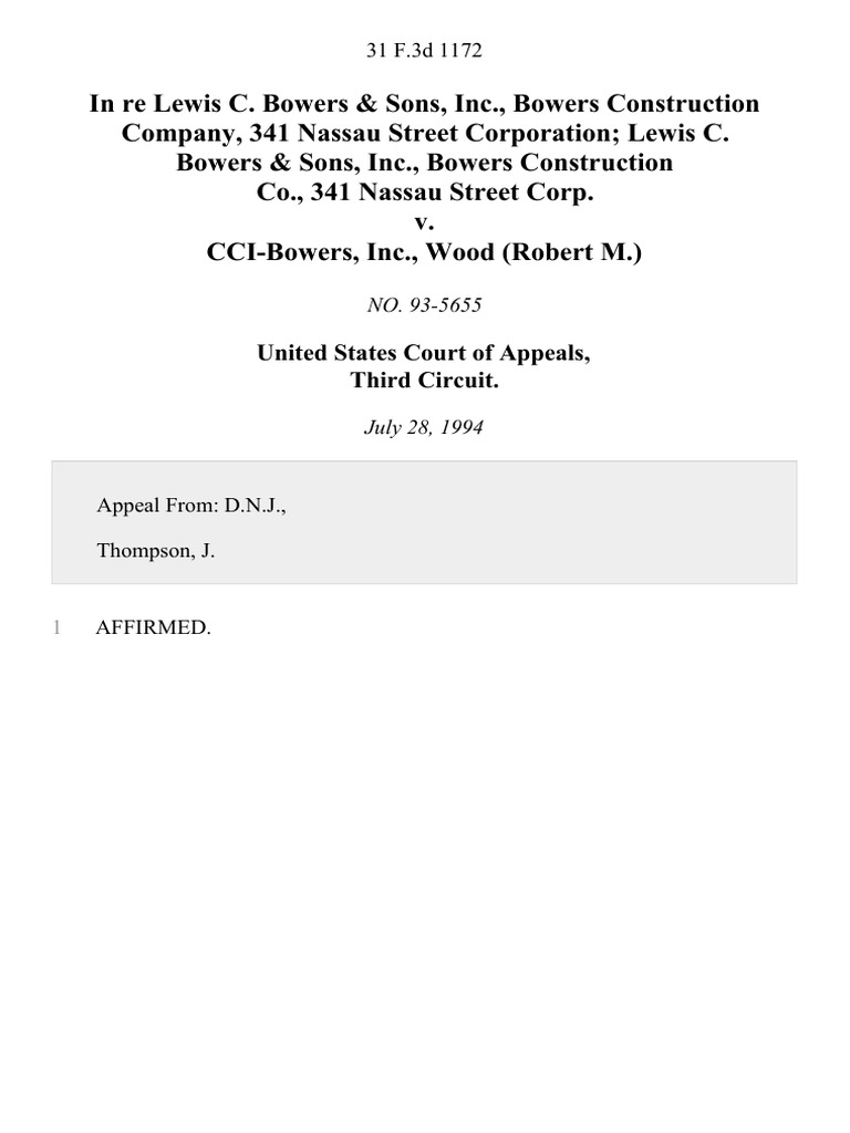 Third Circuit Affirms Bowers Case | PDF | Federal Judiciary Of The ...