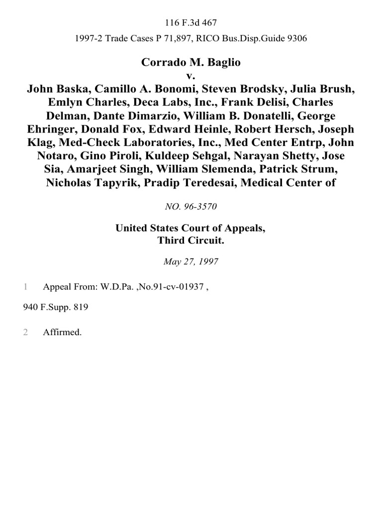 116 F.3d 467 1997-2 Trade Cases P 71,897, RICO Bus - Disp.Guide 9306 | PDF