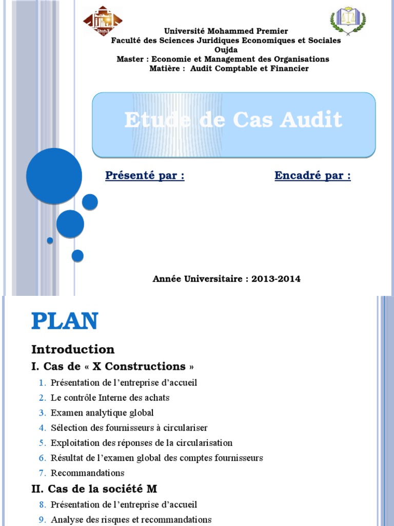Audit Cas Pratique | PDF | Facture | Comptabilité
