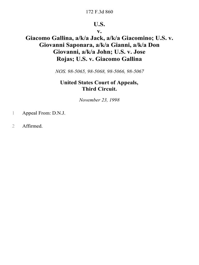 United States v. Giacomo Gallina, A/K/A Jack, A/K/A Giacomino U.S. v ...