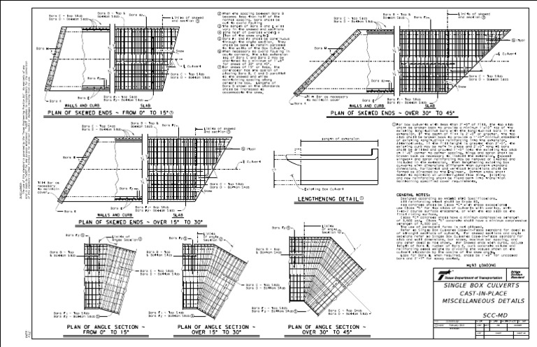 Skew Slab Detail of Box Culvert | PDF | Concrete | Building Engineering