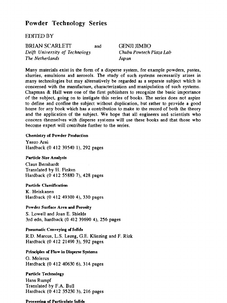 Particle Size Measurement Volume 2 | PDF | Porosity | Adsorption
