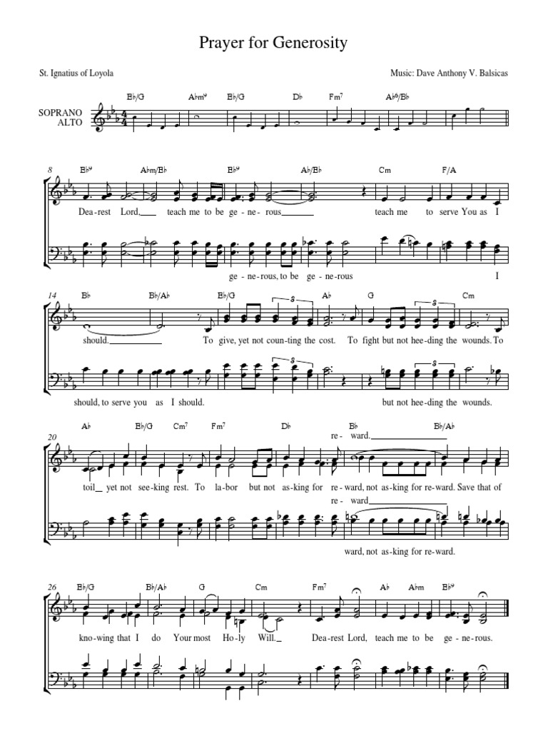 Prayer For Generosity | PDF