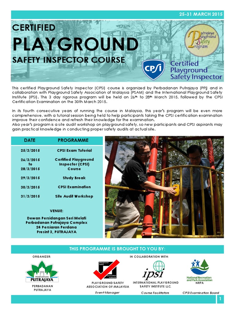 CPSI Broucher 2015 | PDF | Playground | Safety