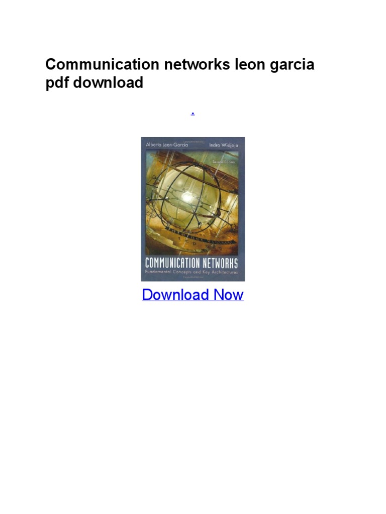 Communication Networks Leon Garcia PDF Download | PDF | Computer ...