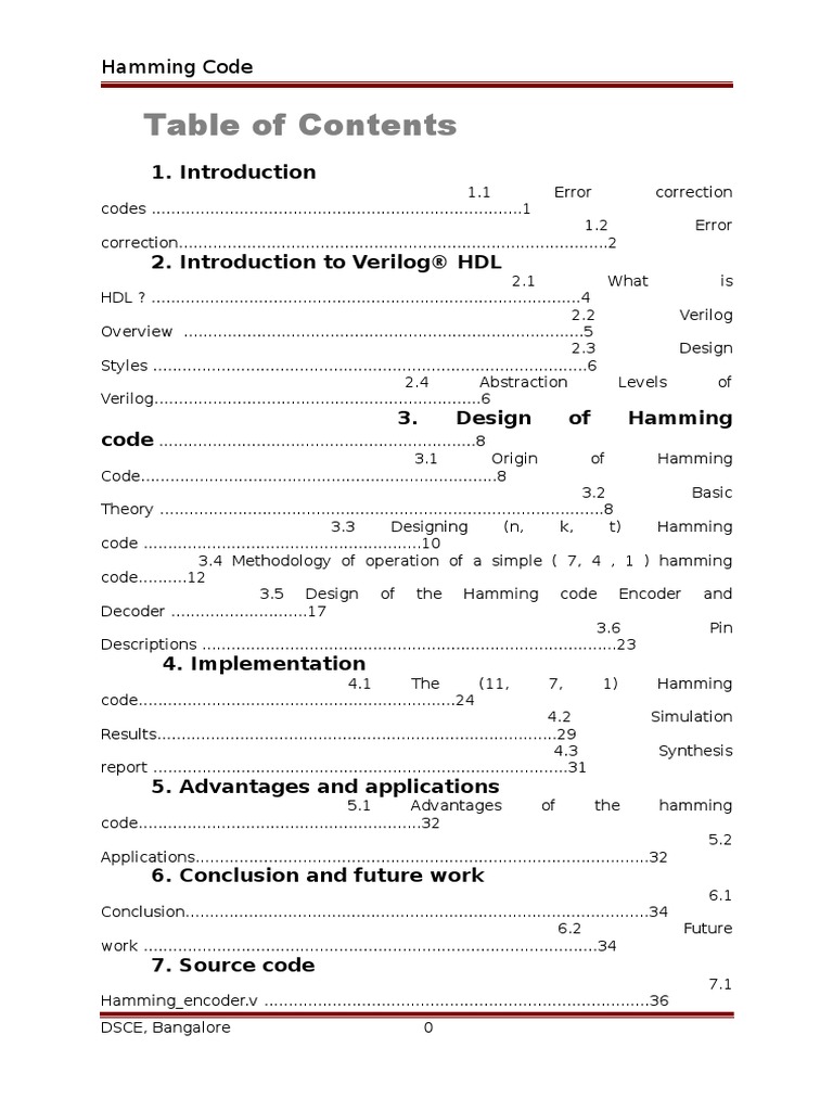 Hamm Code Pdf Error Detection And Correction Encodings