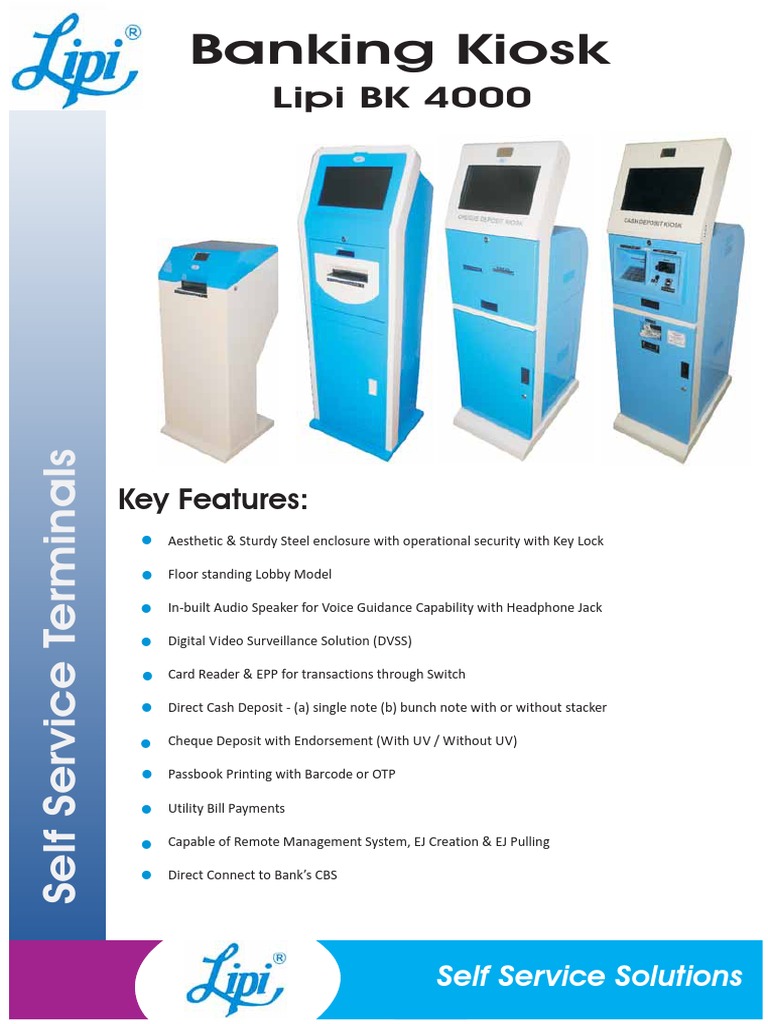 Kiosk BK4000 | PDF | Printer (Computing) | Cheque