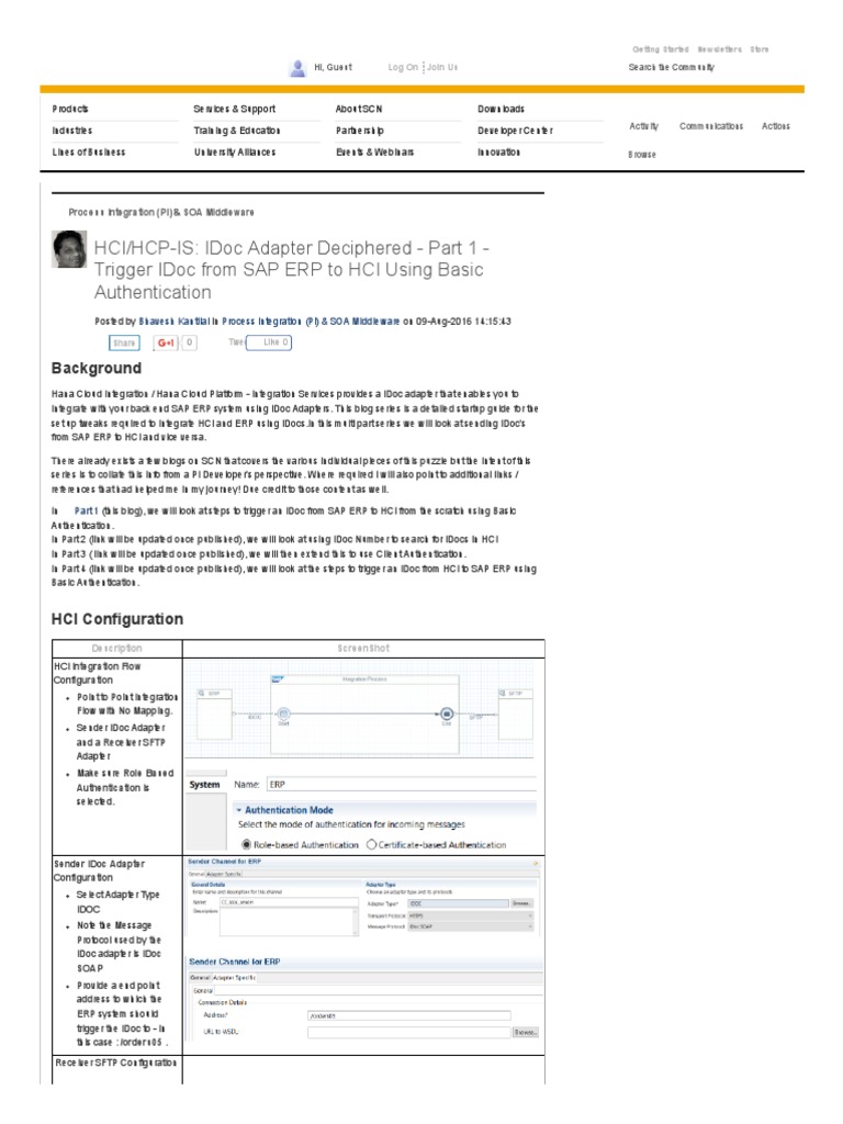 HCI - HCP-Is - IDoc Adapter Deciphered - Part 1 - .. | PDF | Hypertext ...