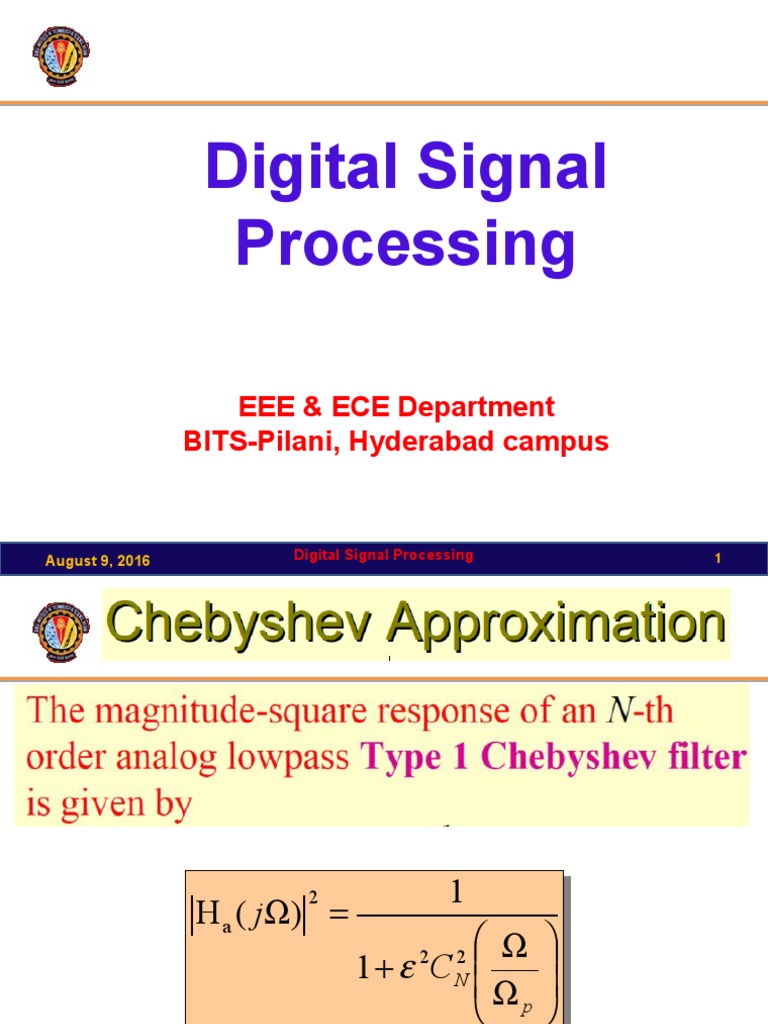 Analog Chebyshev Elliptic | PDF | Filter (Signal Processing) | Electronic Engineering