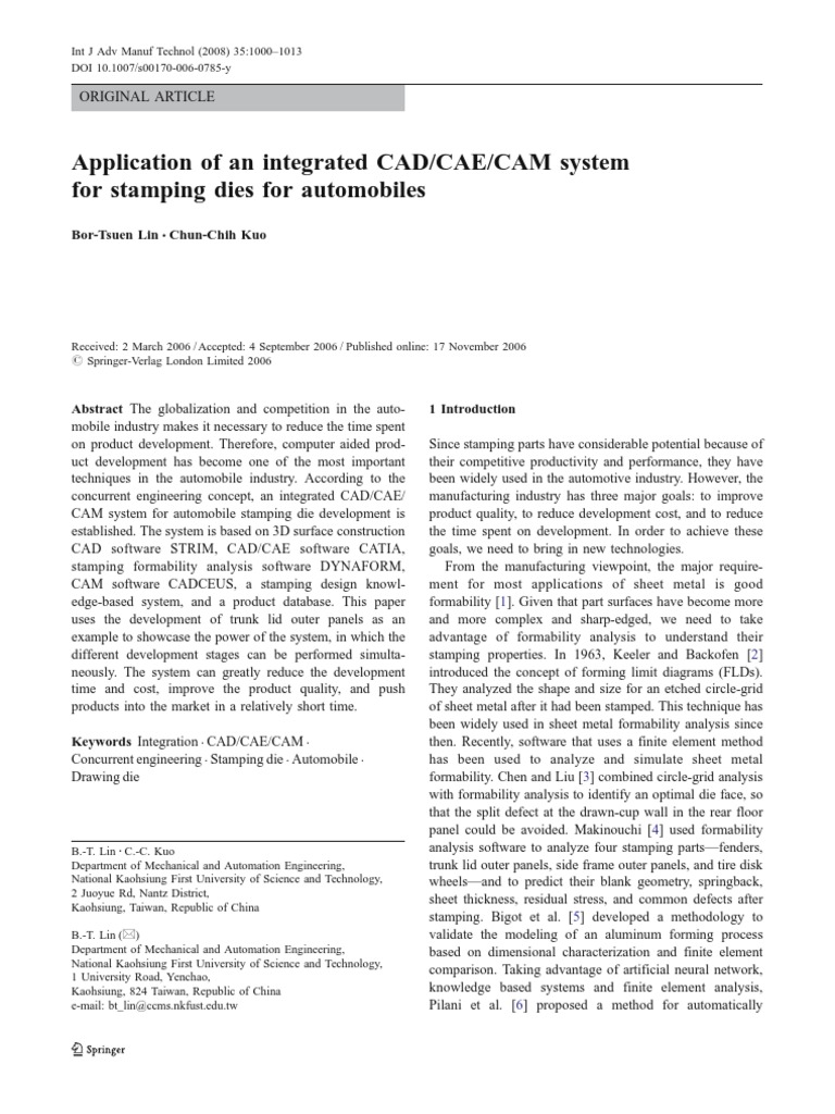 Stamping CAD-CAE Design General Guidelines | PDF | Numerical Control ...