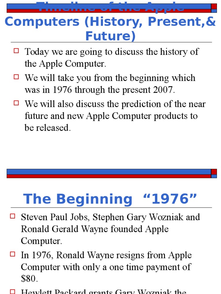 The Timeline of The Apple Computer 1 | PDF | Apple Inc. | Macintosh