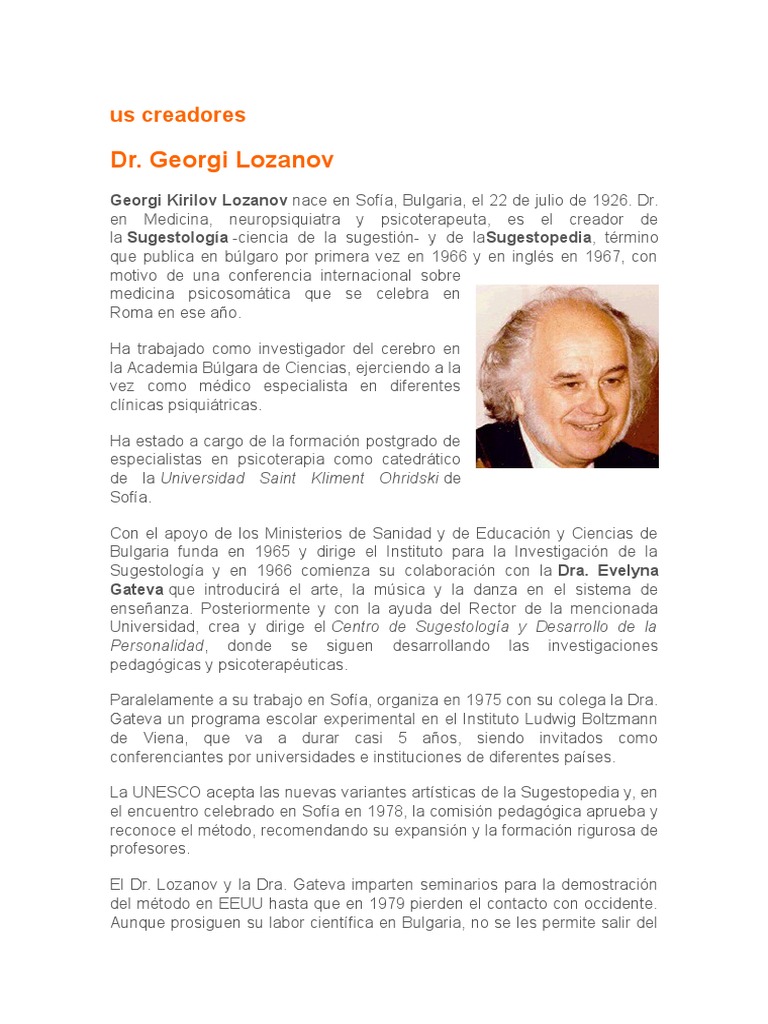 Sugestopedia | PDF | Mente | Aprendizaje