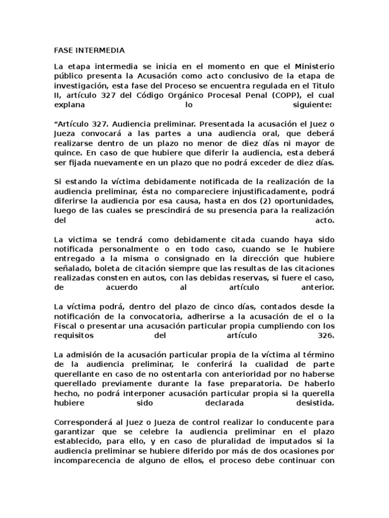 Fase Intermedia | PDF | Juez | Ley procesal