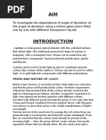 Class 12 Investigatory Project | PDF | Refraction | Refractive Index