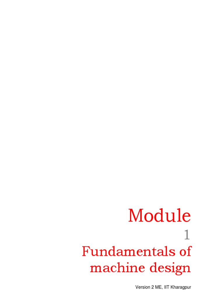 Fundamentals of Machine Design | PDF | Engineering Tolerance | Strength Of Materials