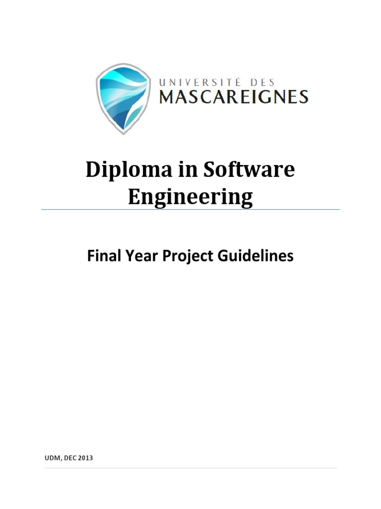 Diploma in Software Engineering: Final Year Project Guidelines | PDF ...