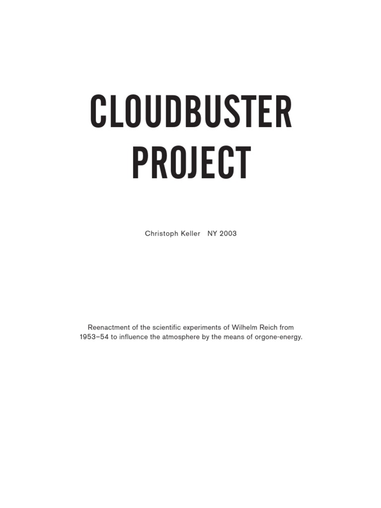 Cloudbuster Project | PDF | Rain | Wilhelm Reich