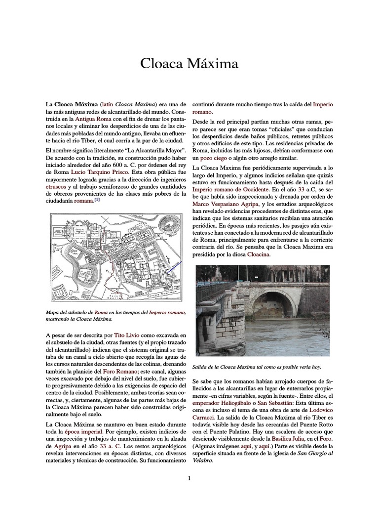 Cloaca Máxima | PDF | Science | Tecnología (general)