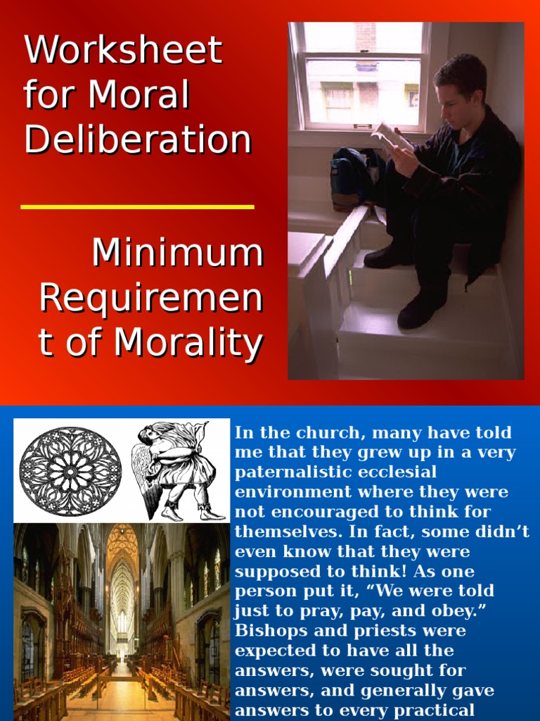 Worksheet For Moral Deliberation | PDF | Validity | Argument
