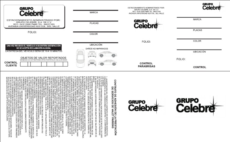 Boleto Parking Curvas | PDF