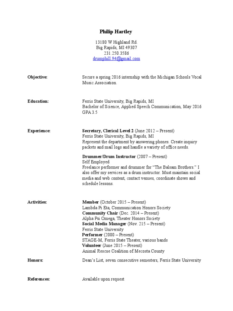 Resume - Phil Hartley | PDF | Social Science | Wellness